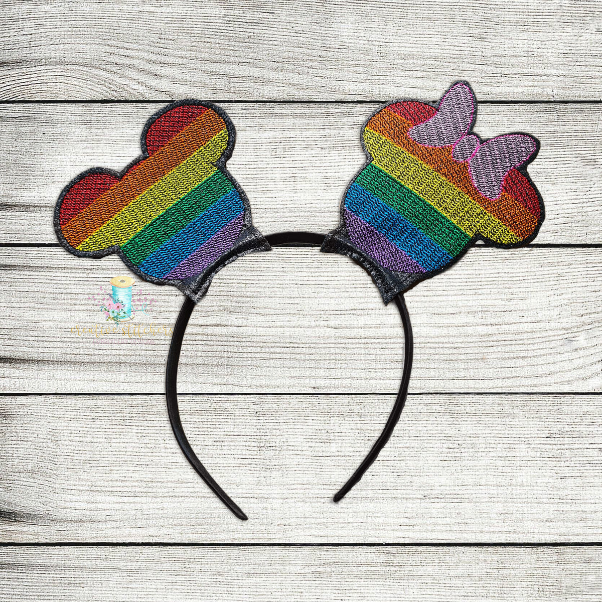 Pride Mouse Ears Digital Embroidery Design File – Creative Stitchers