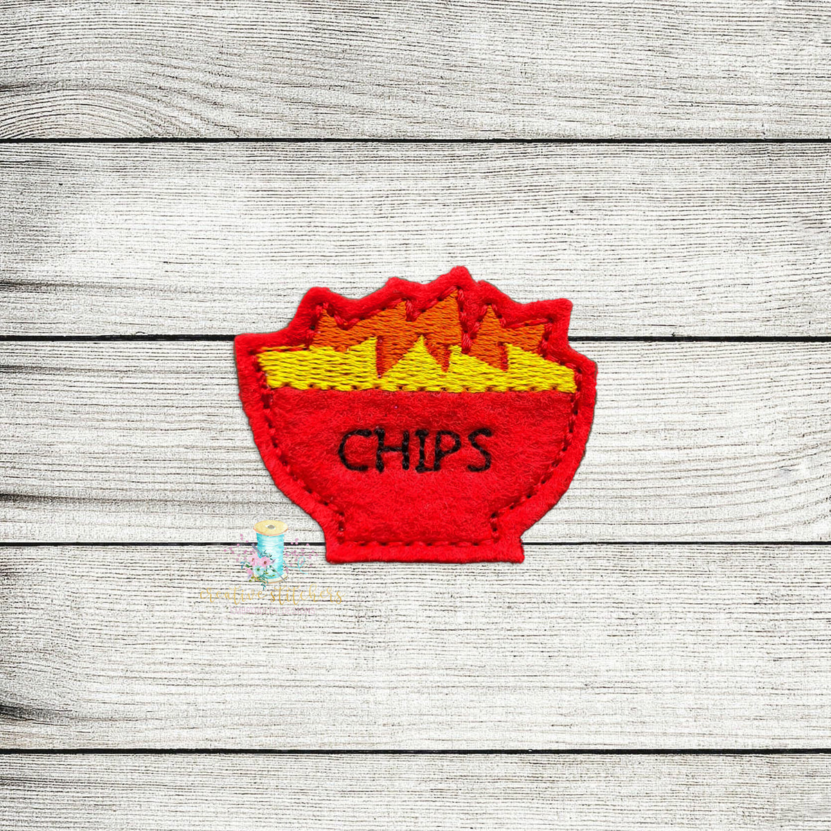Chips Feltie Digital Embroidery Design File – Creative Stitchers