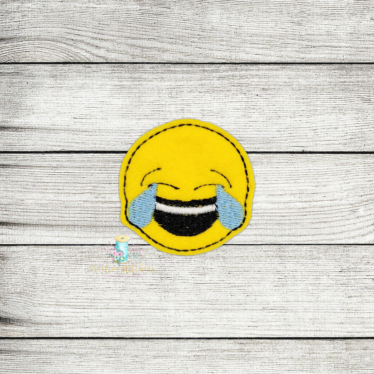 Cry Smile Emoji Feltie Digital Embroidery Design File – Creative Stitchers
