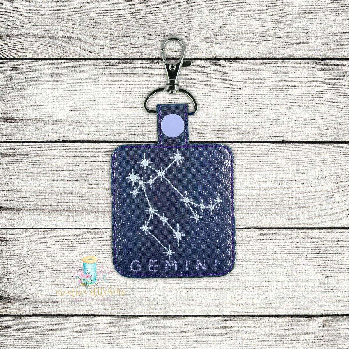 Gemini Zodiac Fob Digital Embroidery Design File PP – Creative Stitchers