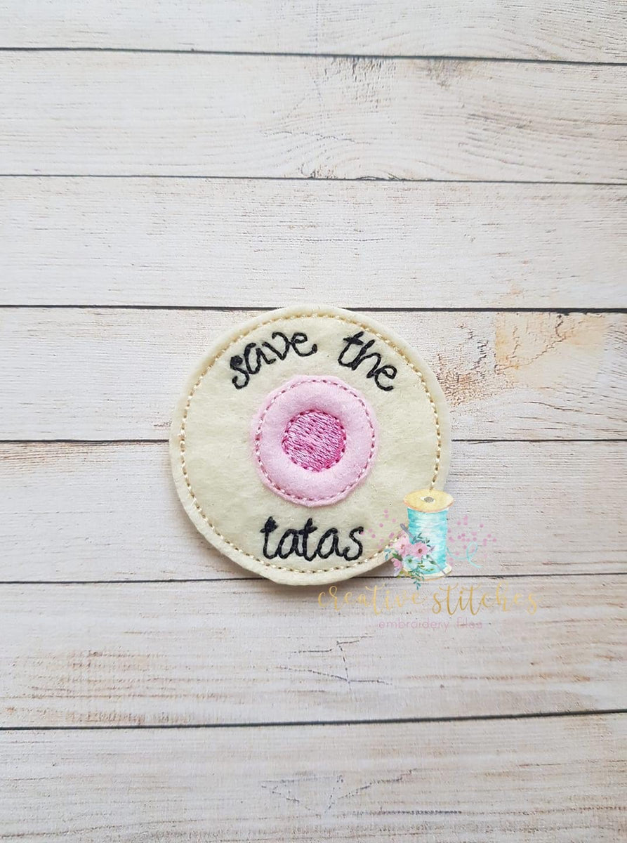 Save the Tatas Digital Embroidery Design File – Creative Stitchers