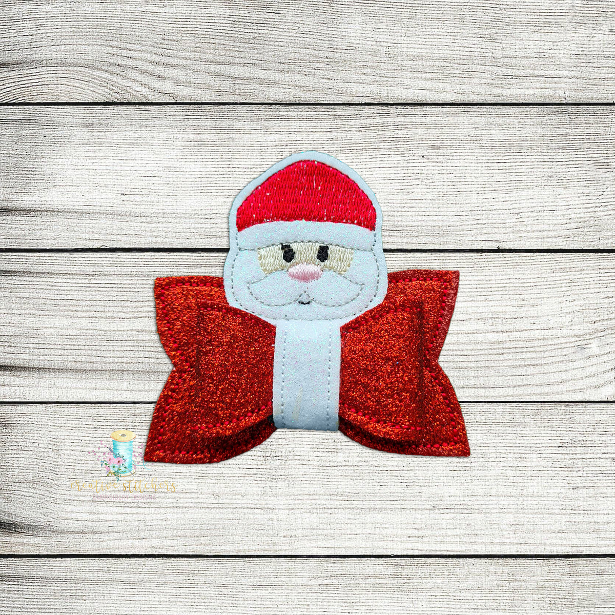 Santa With Loop Feltie Digital Embroidery Design File – Creative Stitchers