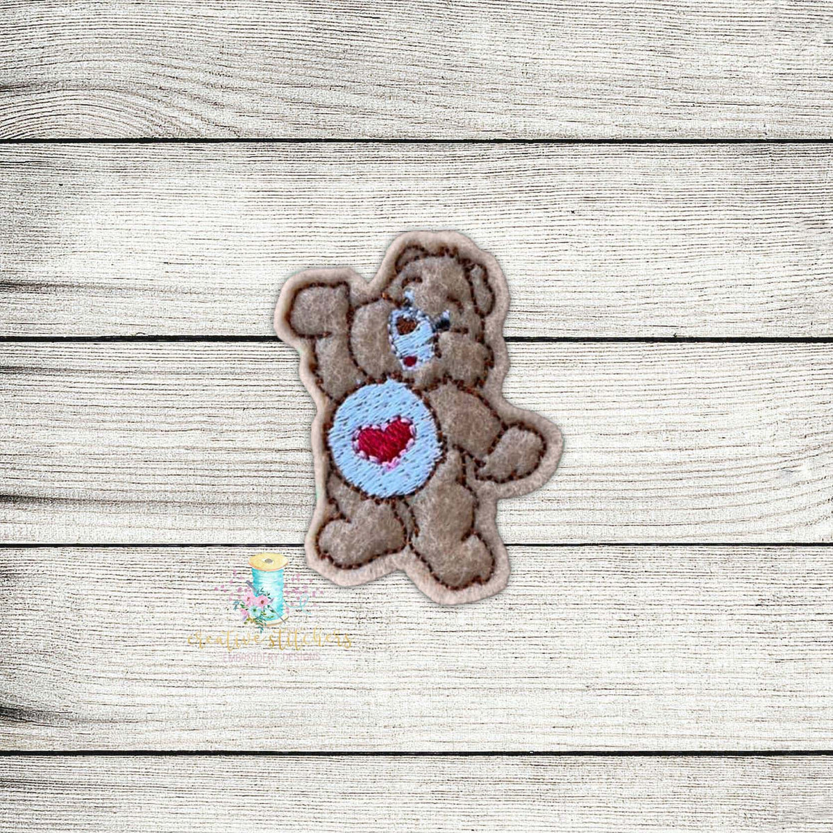 Caring Bear Tender Heart Fill Digital Embroidery Design File – Creative ...