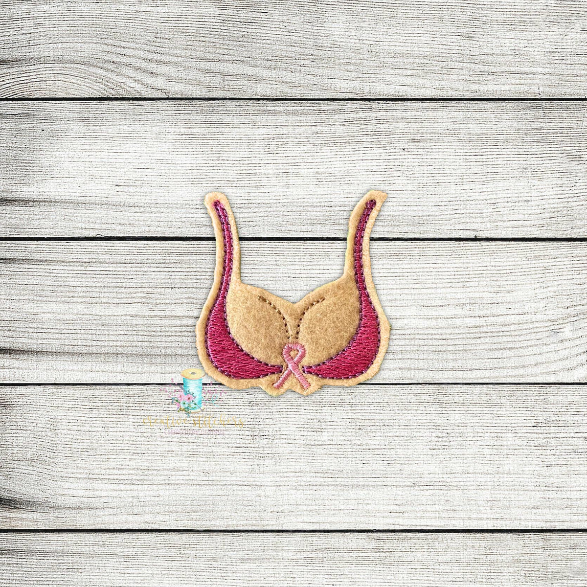 Awareness Bra Digital Embroidery Design File – Creative Stitchers