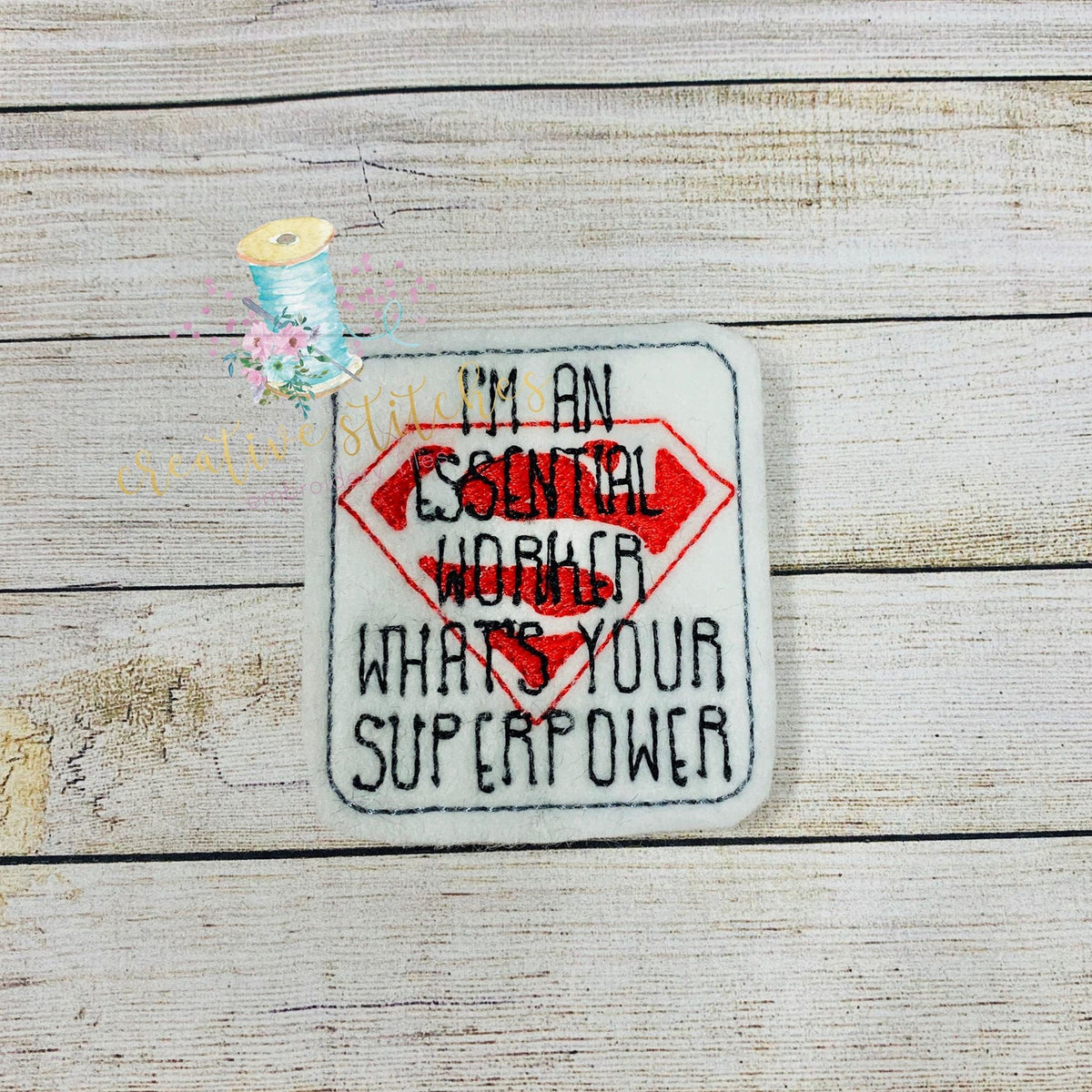 Essential Worker Superhero Digital Embroidery Design File – Creative ...