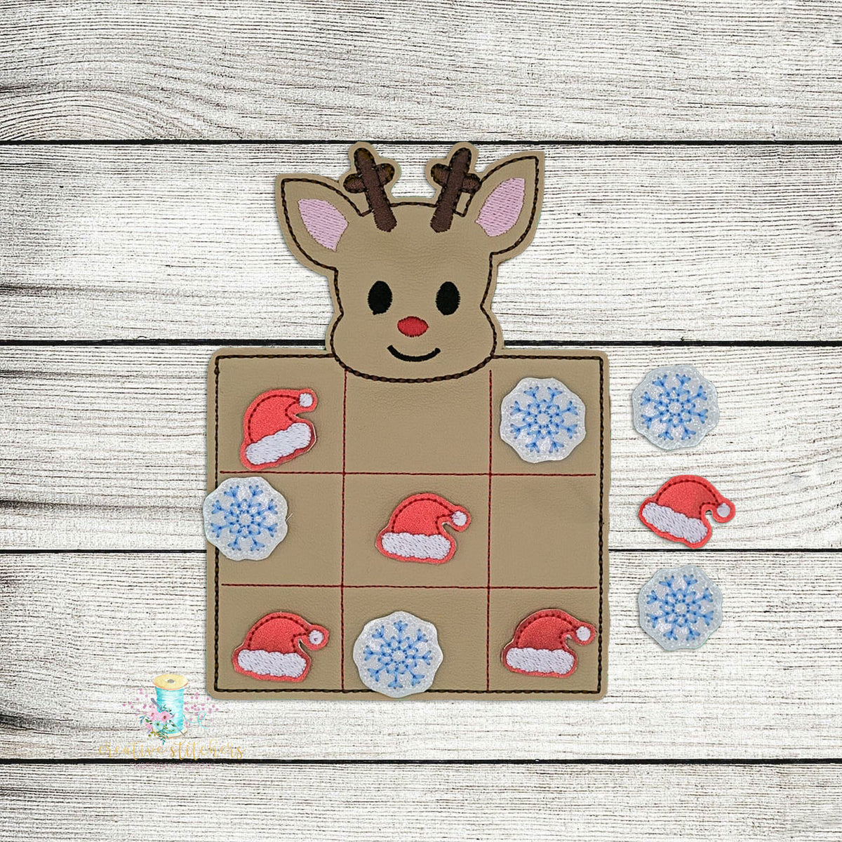 Reindeer TTT Board Digital Embroidery Design File – Creative Stitchers